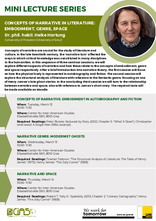 Mini Lecture Series with Heike Hartung: Concepts of Narrative in ...