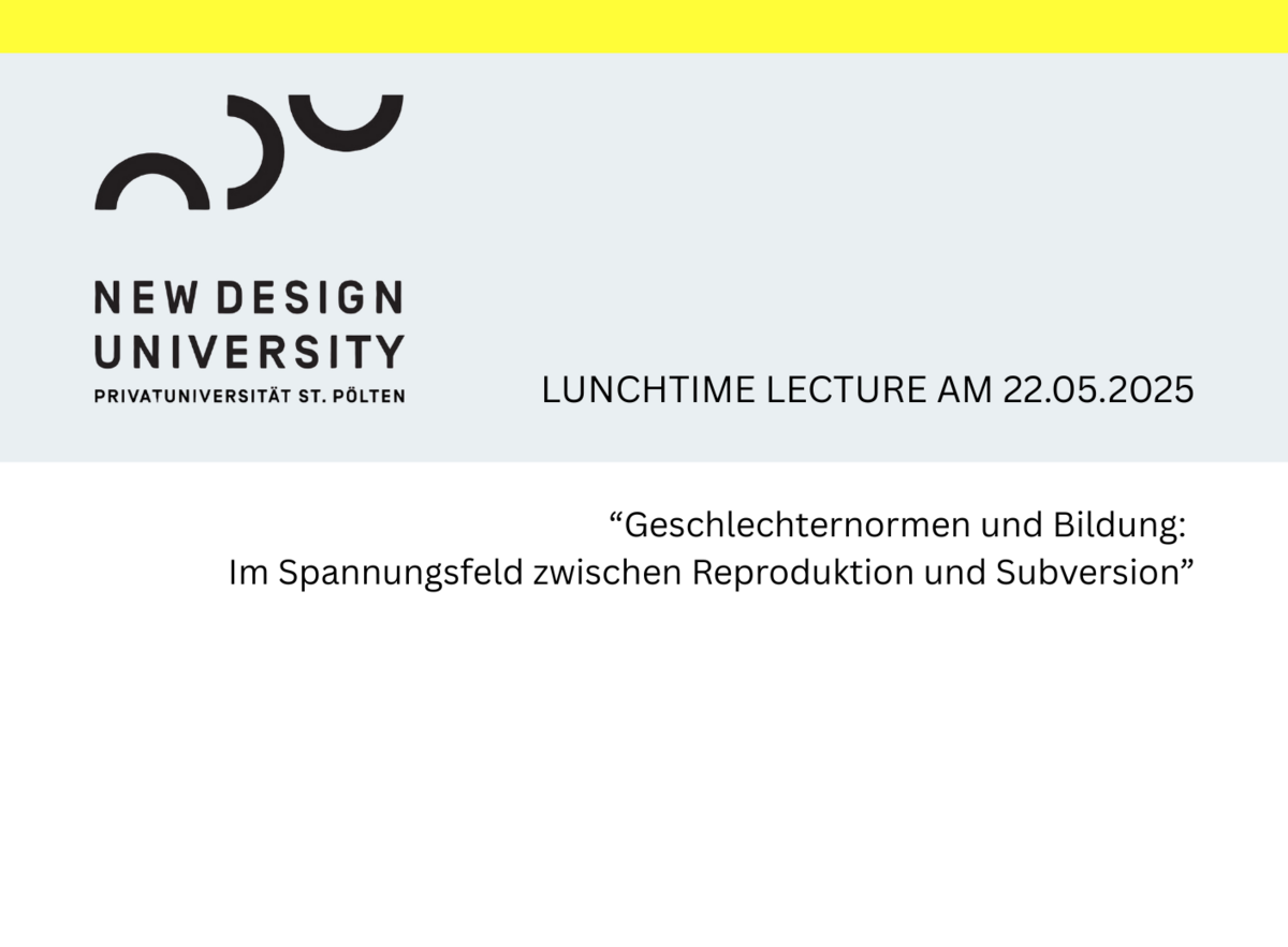 Lunchtime Lecture: "Geschlechternormen und Bildung" - Center for Inter ...